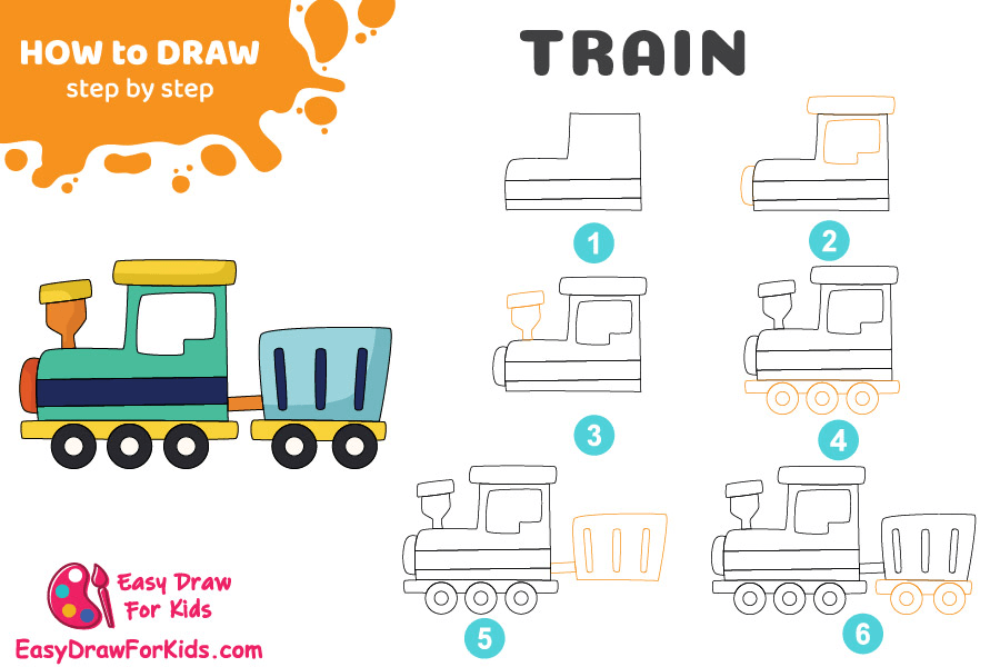 How to Draw a Train by Easydrawforkids - Make better art | CLIP STUDIO TIPS