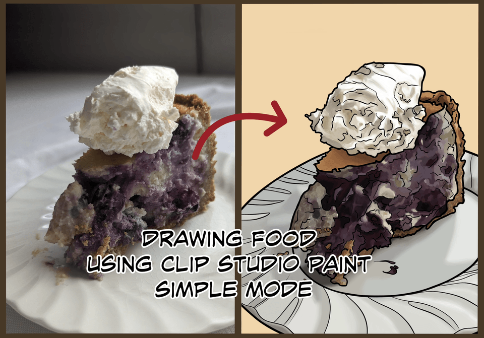Drawing food in clip studio paint simple mode “Monthly tips for CSP ...