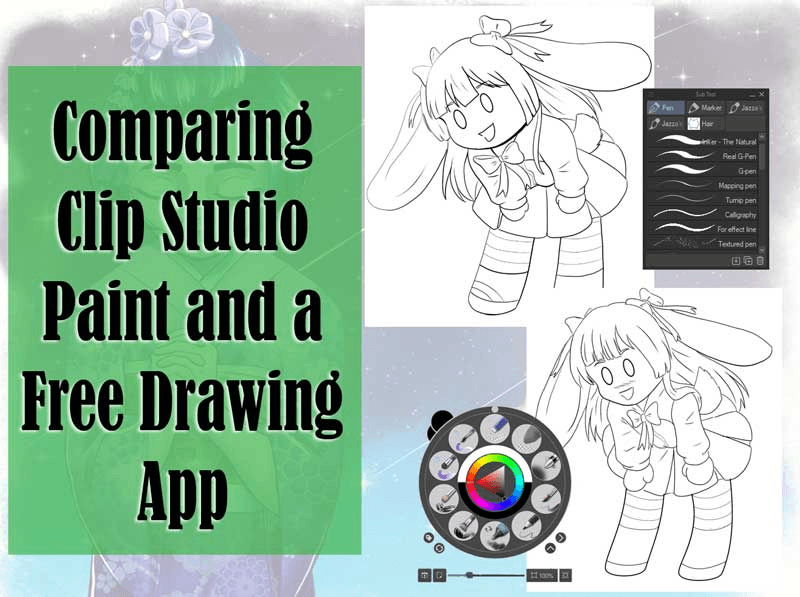 Comparing Clip Studio Paint and a Free Drawing App by LizStaley - Make ...