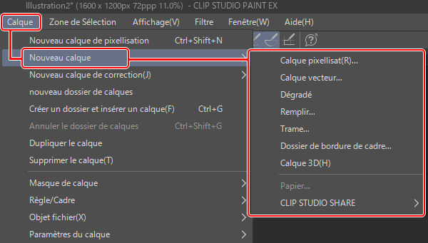 Type de calque 1 Calque Vecteur et Pixellisat « Type de calque et l ...
