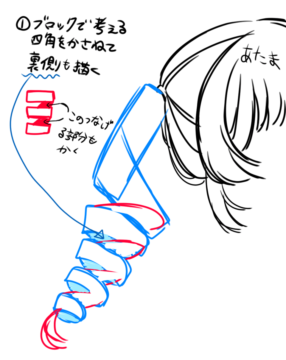 How to Draw Twin Drill Cornet Hair “How to draw #3” by リリリーリ・リーリリ ...