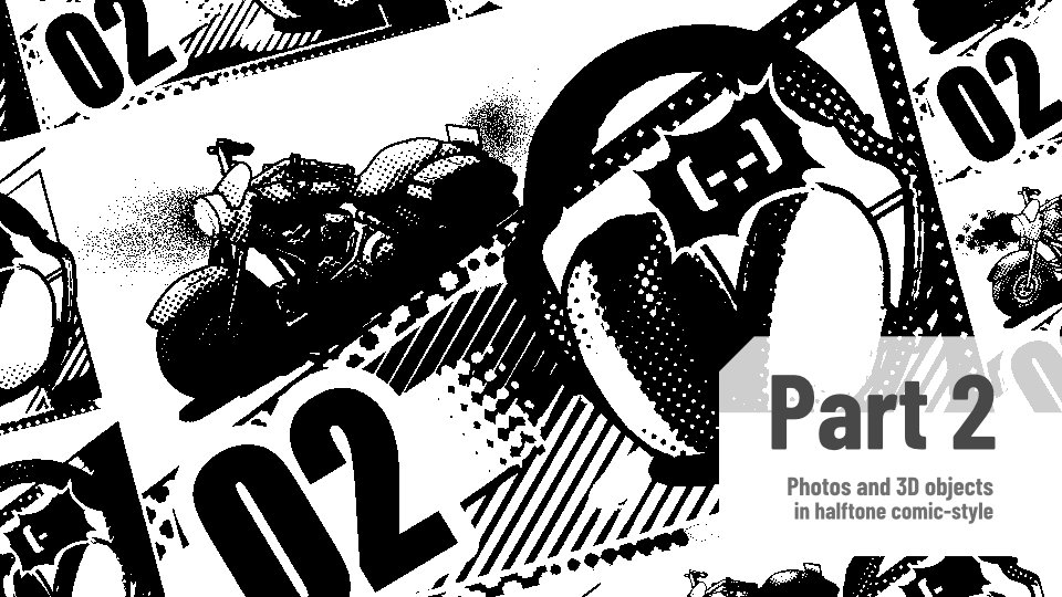 part-2-extract-lines-tones-photos-and-3d-objects-in-halftone-comic-style-2-by-ed-make