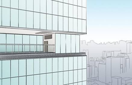 Dibujo En Perspectiva De Edificios Escalas Humanas En Dibujo