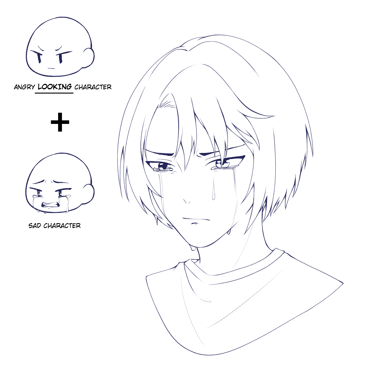 Anime Angry Face Drawing