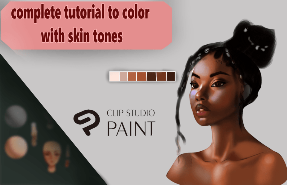 Complete tutorial to color skin using skin tones with CSP by ninelande ...