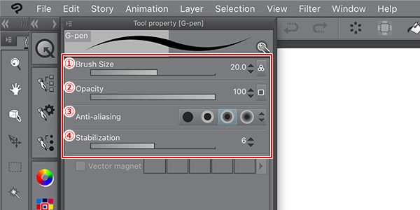 5.Adjusting drawing qualities “[iPad] Finding and adjusting brushes for ...