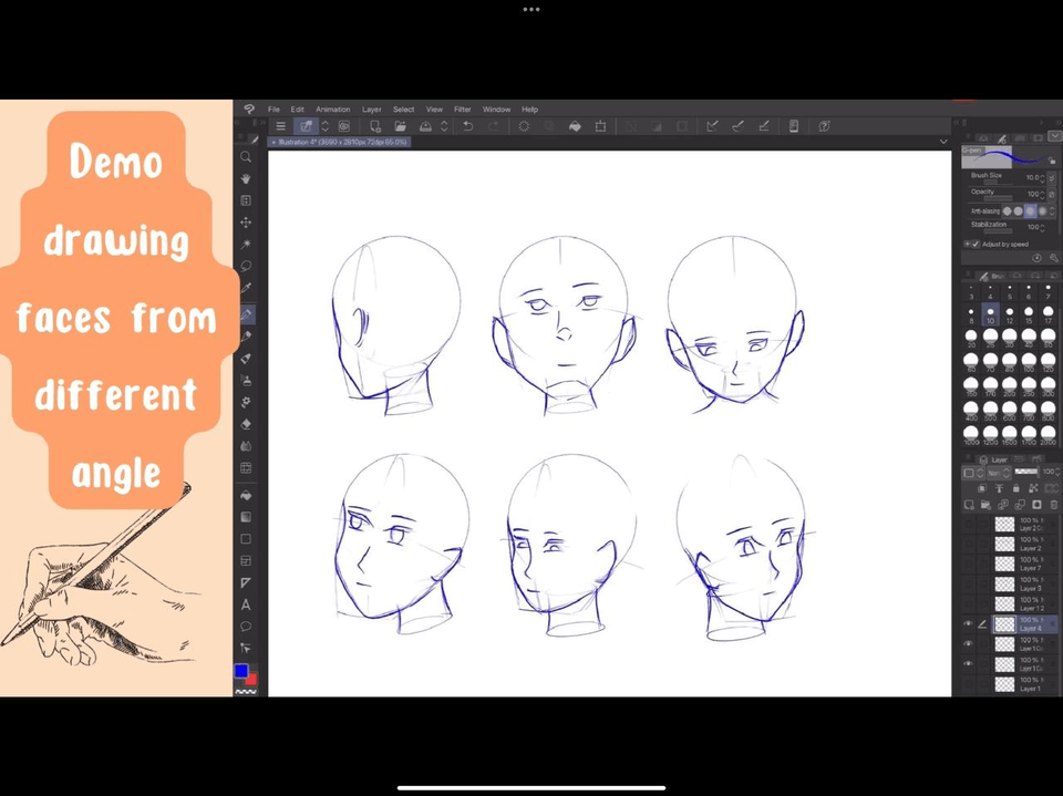 how to draw faces from any angle by Lilysong - Make better art | CLIP ...