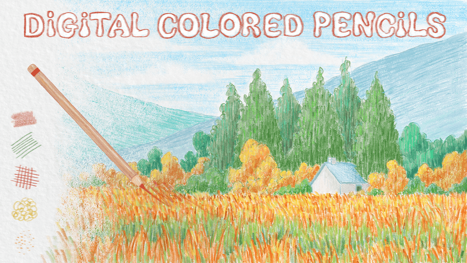 Créons une illustration aux crayons de couleur dans CSP par Cherrzart ...