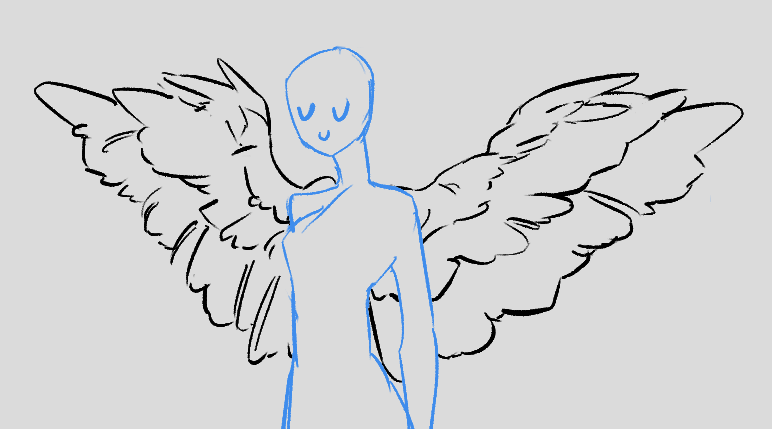 Anime Boy With Wings Base