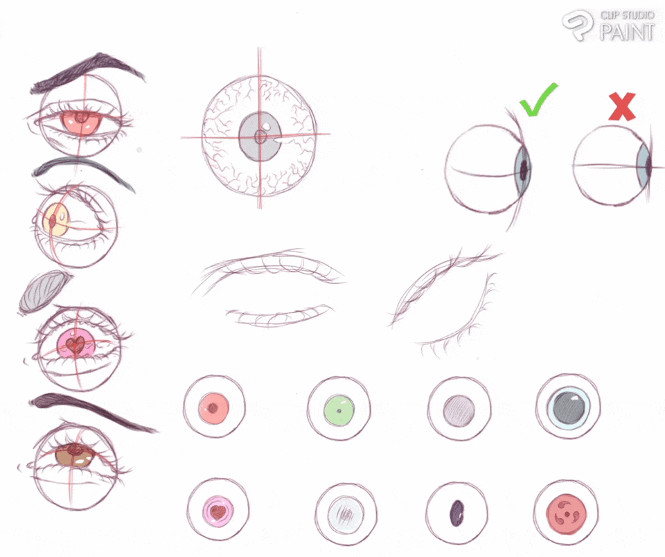 Types Of Eyesuncoloured Ibispaint