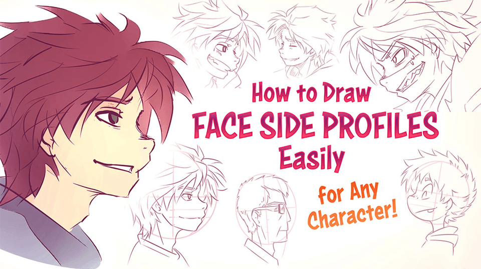 EASY Tips to Draw FACE SIDE PROFILES 🌜 for Any Character! “Characters ...