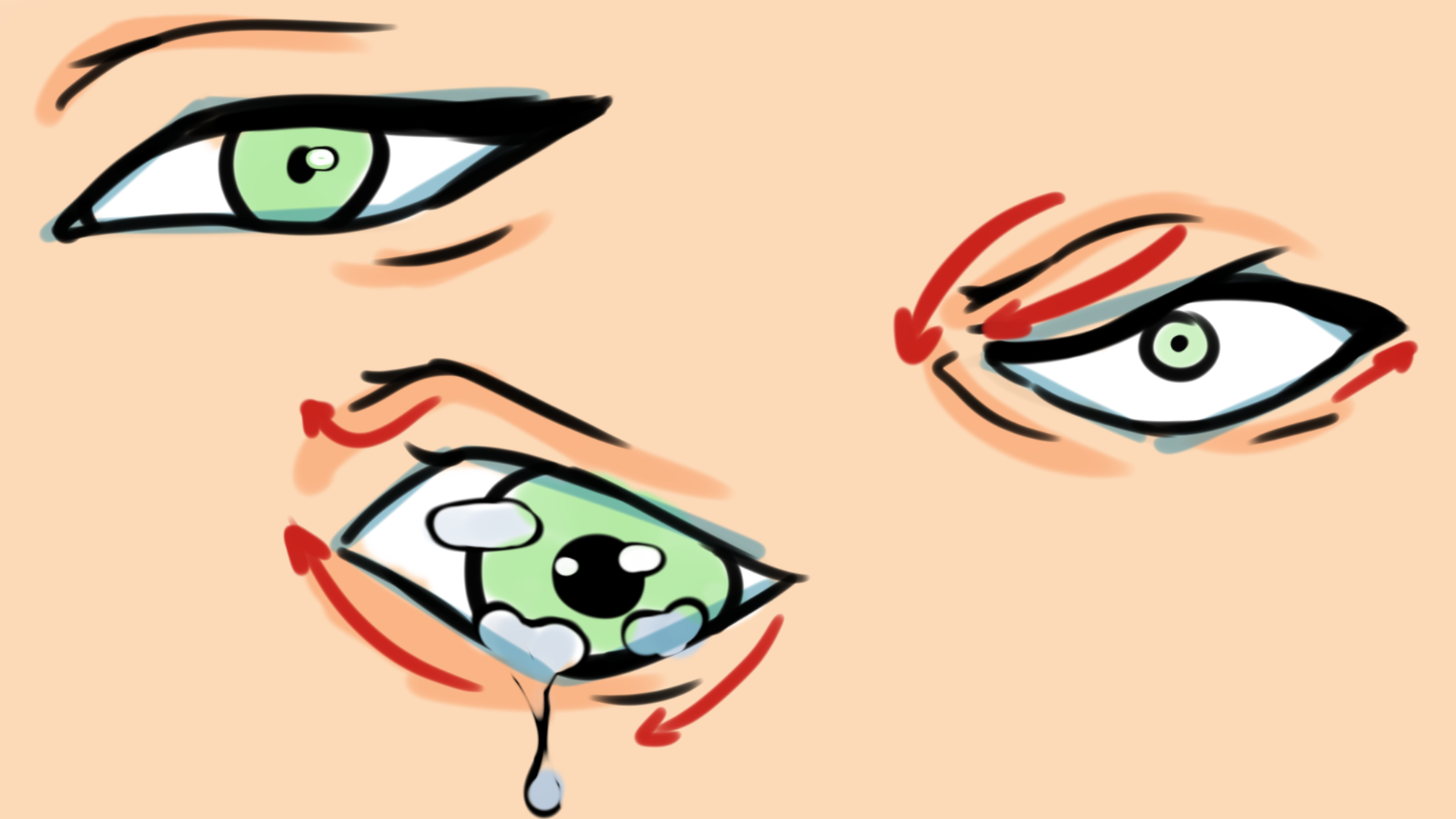 How To Draw Cartoon Crying Eyes