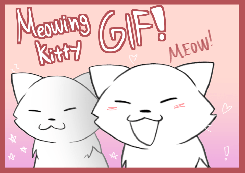 Animating a simple GIF of a meowing kitty by RevyPad - Make better art ...