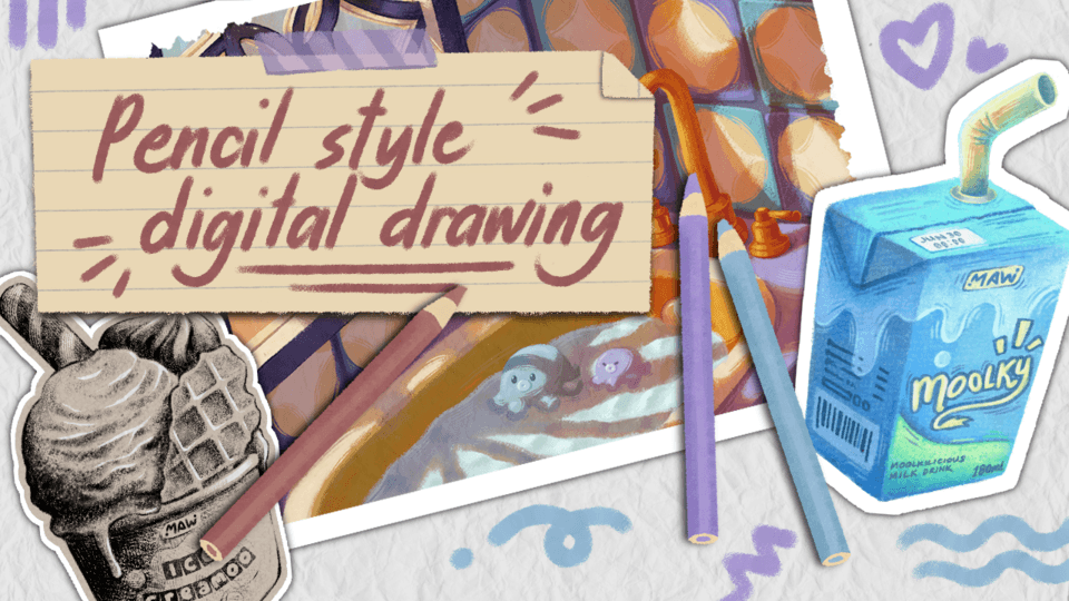 Cara Menggambar Ilustrasi Digital Gaya Pensil oleh uchimaw - Hasilkan ...