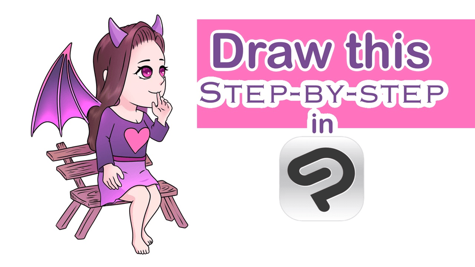 Draw a cute little girl-vampire hybrid in Clip Studio Paint by ...