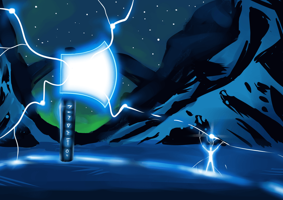 Glow Axe, Sparks and Cold Landscape Tutorial. by Felil - Make better ...