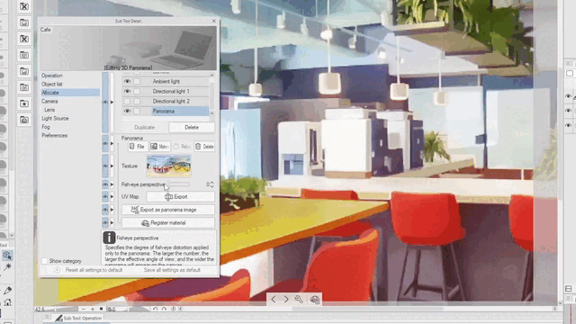 Fish-eye Lens Effect in Clip Studio (Diagonal & Circular) by ED. - Make ...