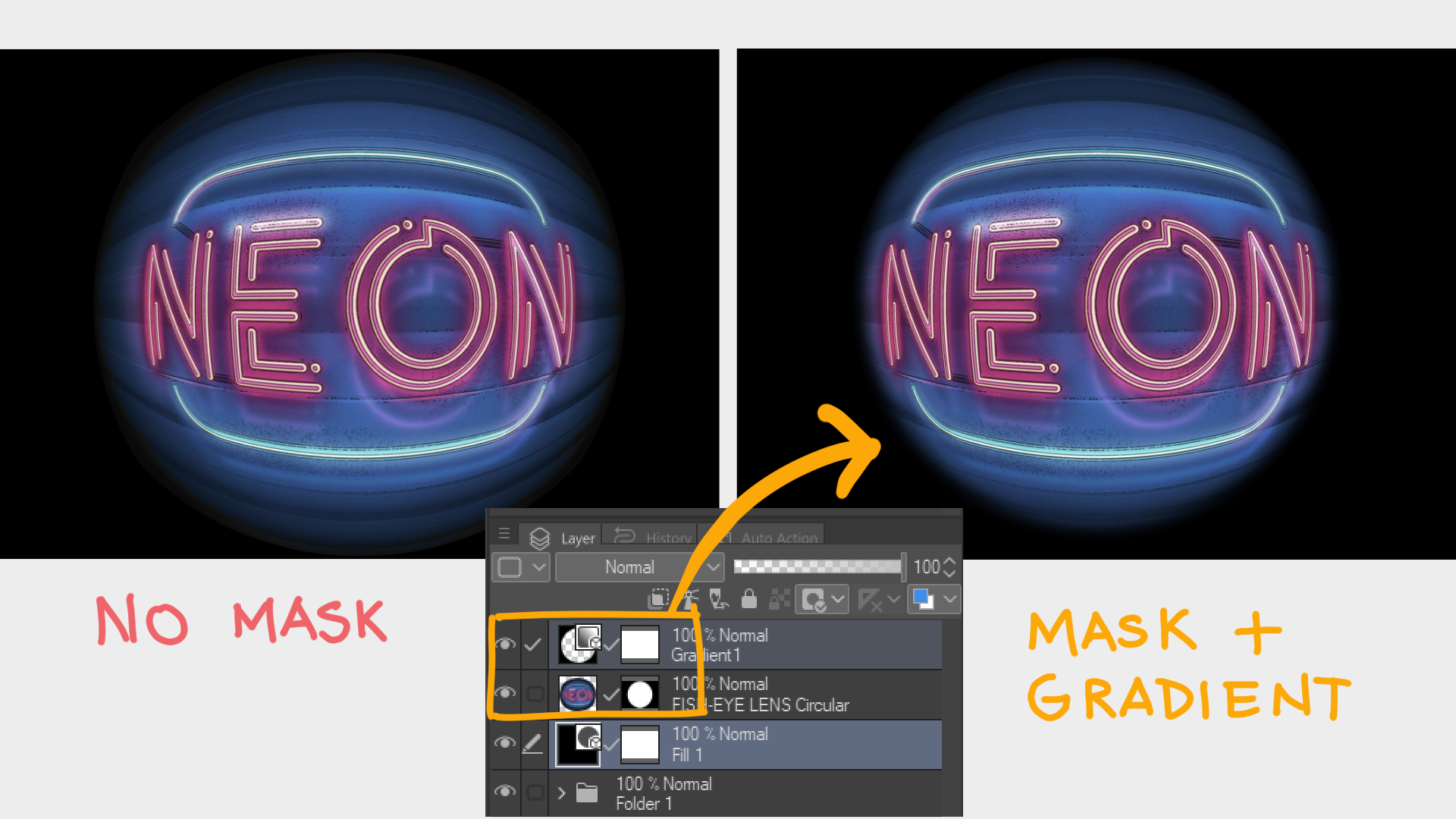 Fish-eye Lens Effect in Clip Studio (Diagonal & Circular) by ED. - Make ...