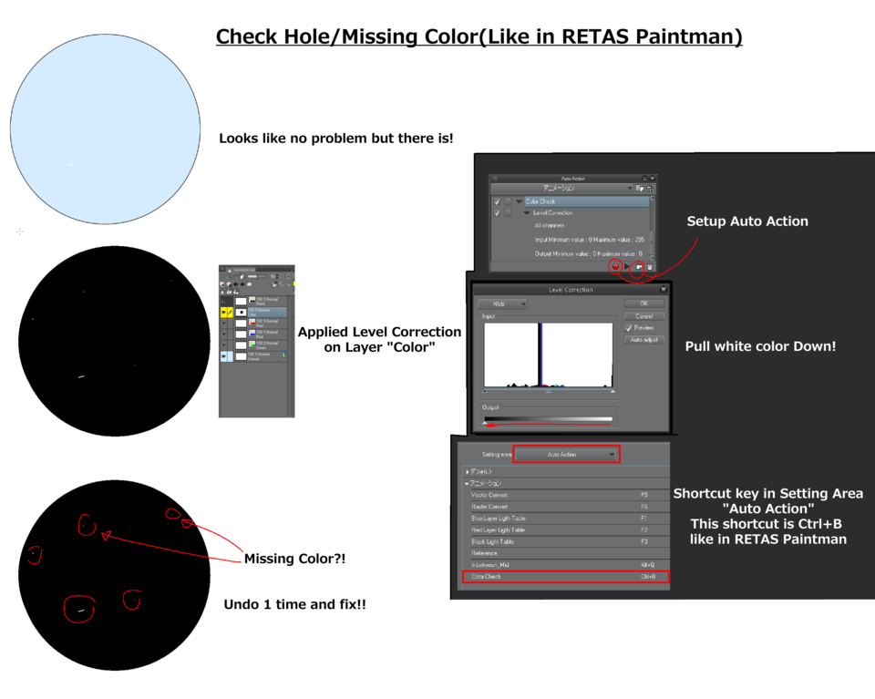 Check Hole/Missing Color Like RETAS Paintman Ctrl+B by ヨシです - Make ...