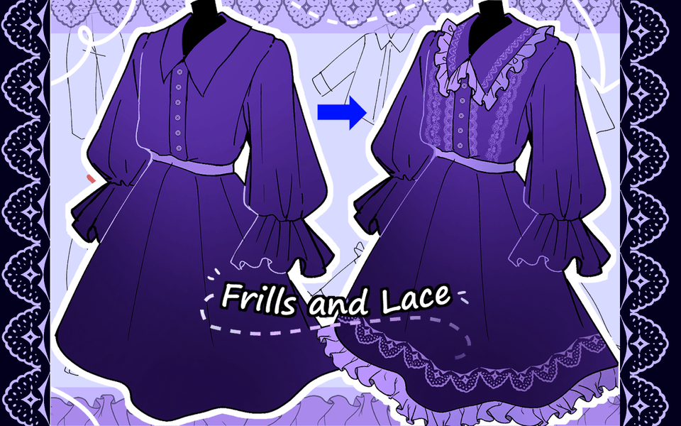 Frills and Lace by Viaa - Make better art | CLIP STUDIO TIPS