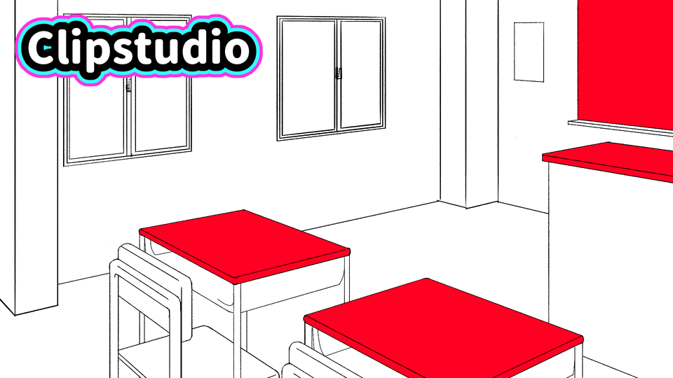 How to draw a Japanese classroom using a perspective ruler ...