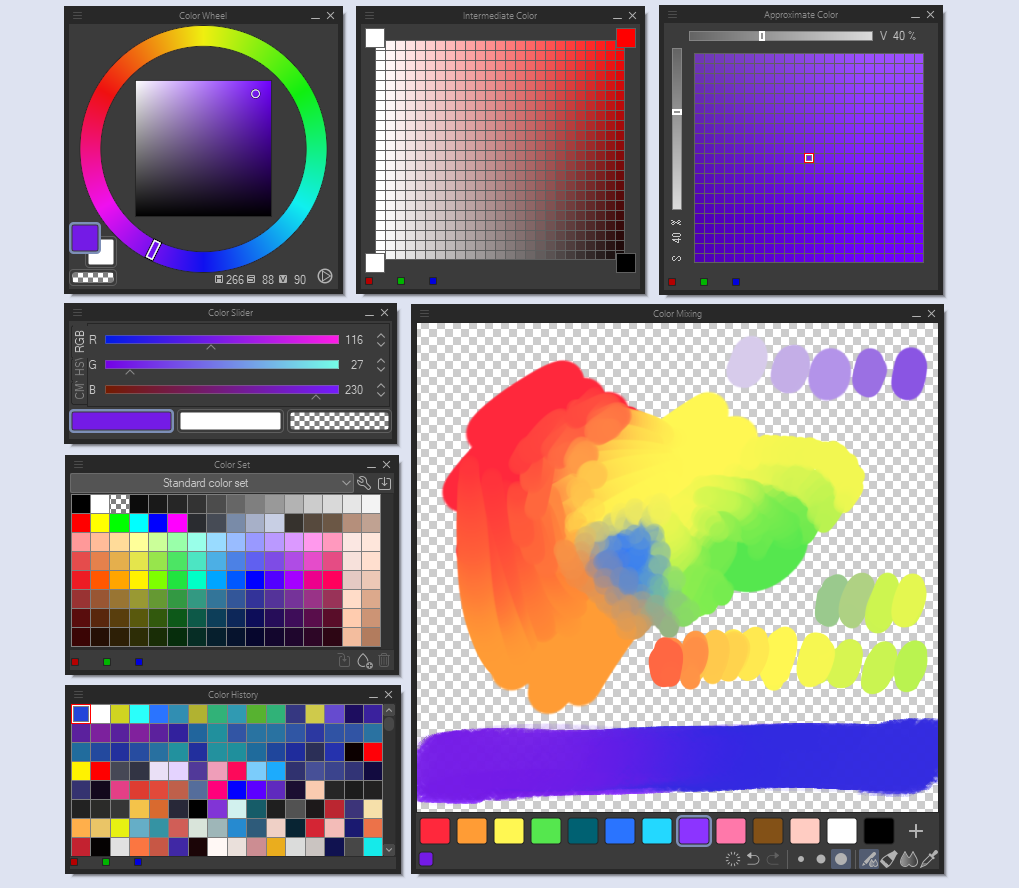 Tutustu 63+ imagen clip studio paint color wheel - abzlocal fi