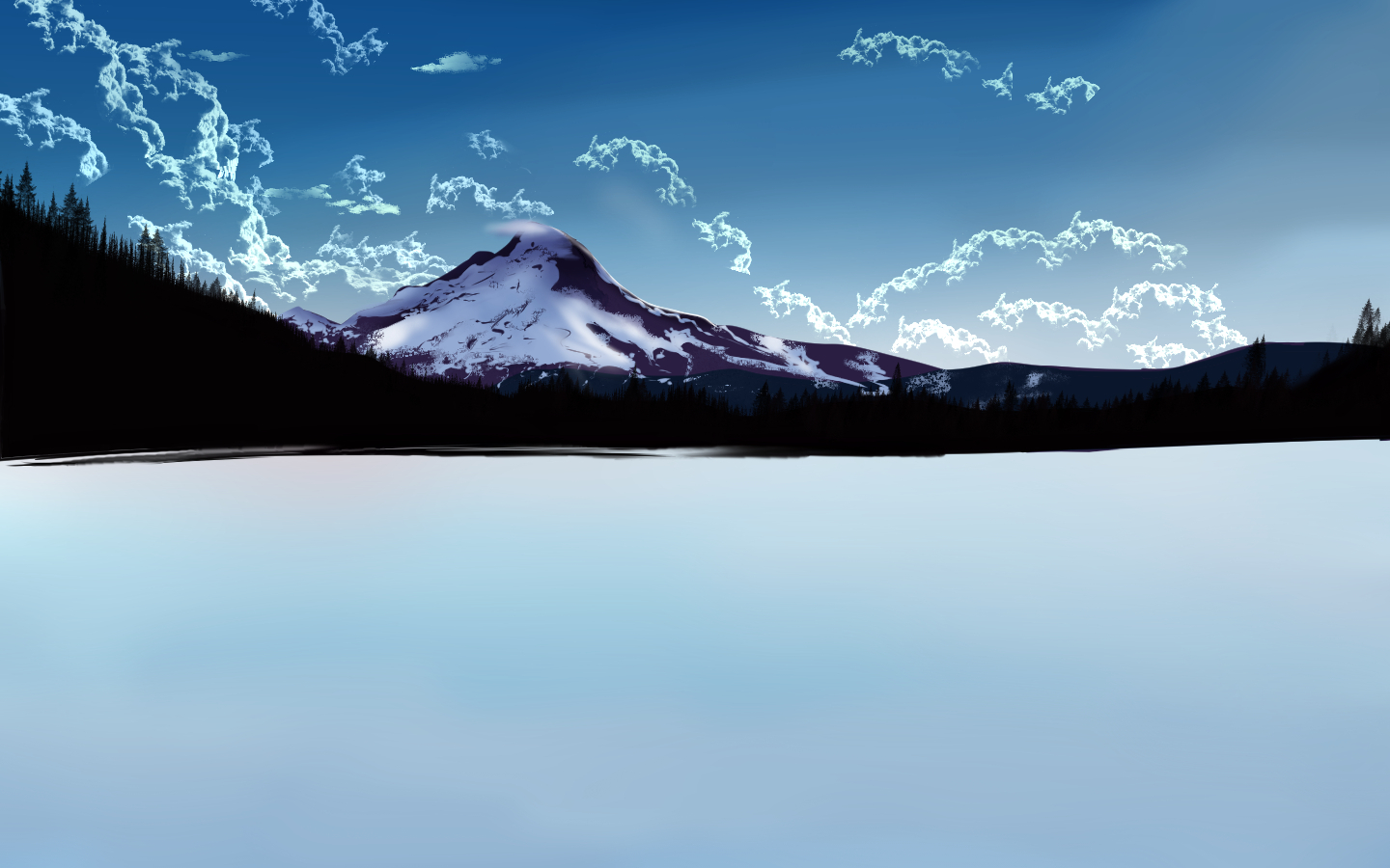 Glacier Drawing Easy With Colour