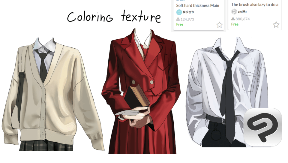Coloring clothing texture with Clip Studio by Kimino_nao - Make better ...