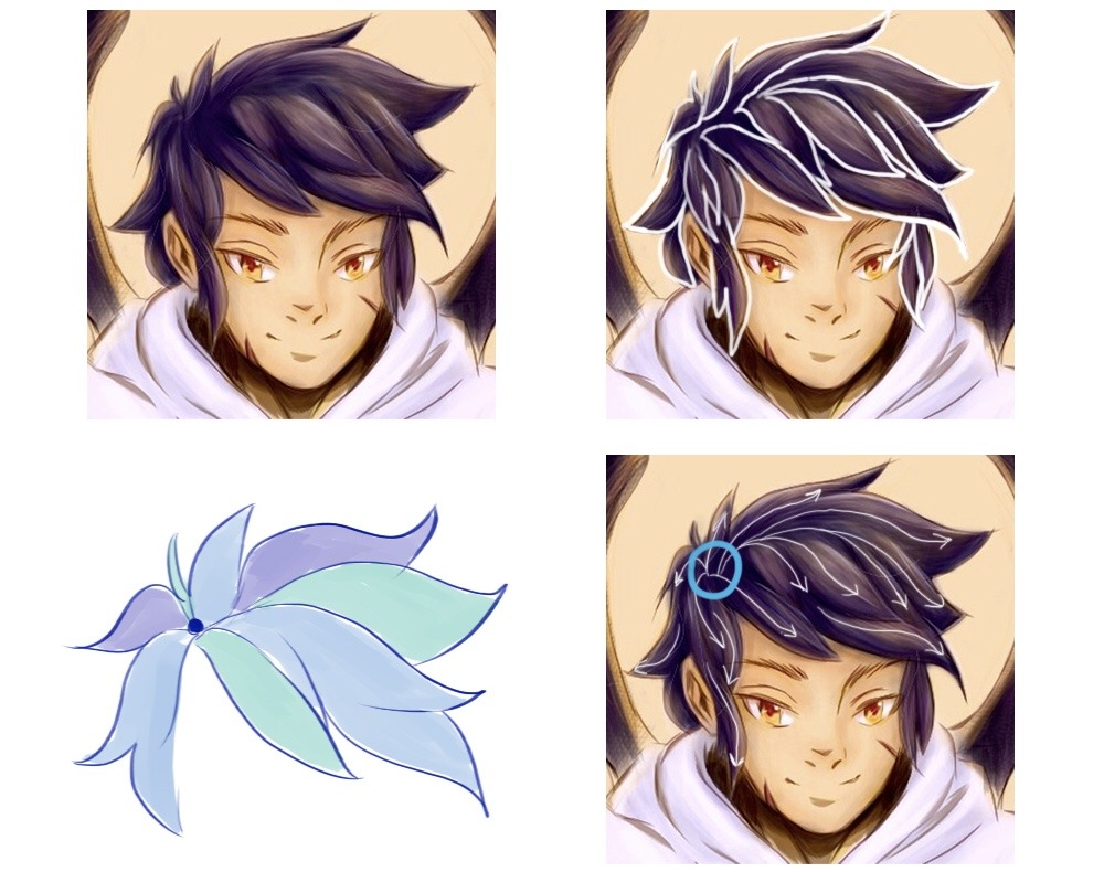 Tuft On Head Of Hair