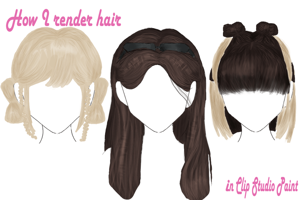 Render hair with just one color! - Beginner guide “Hair #1” by ...