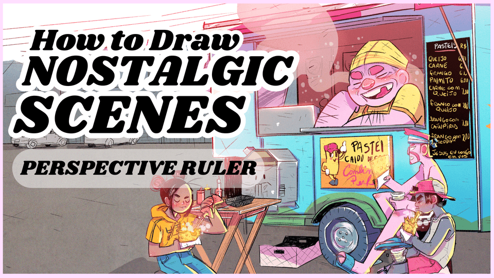 How to Draw Nostalgic Scenes with Perspective Ruler by Reichel_Ilustra ...