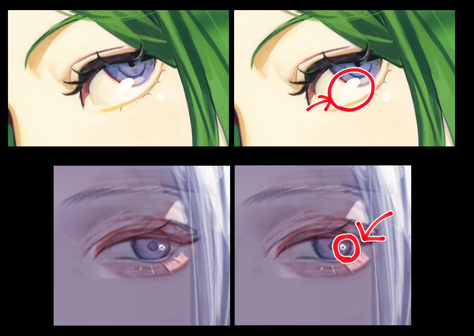 Reflejo En El Dibujo De Los Ojos Para Principiantes] Una Técnica