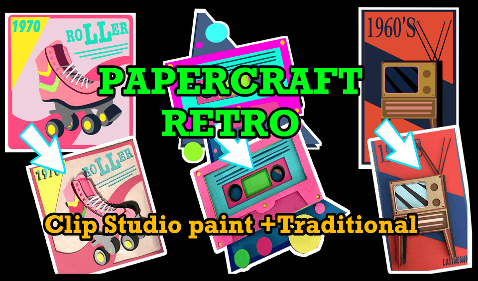 Retro Paper Art Tutorial by lostmemorycs - Make better art | CLIP ...