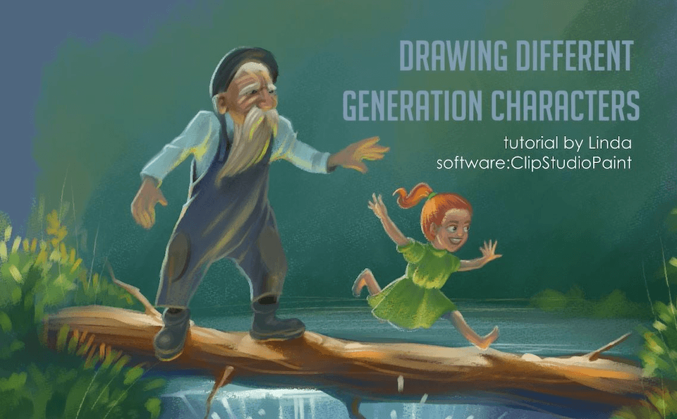 Drawing different generation characters “Character Design Tip #1” by ...