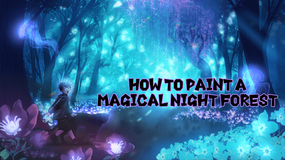 HOW TO PAINT A MAGICAL NIGHT FOREST by Vanillana - Make better art ...