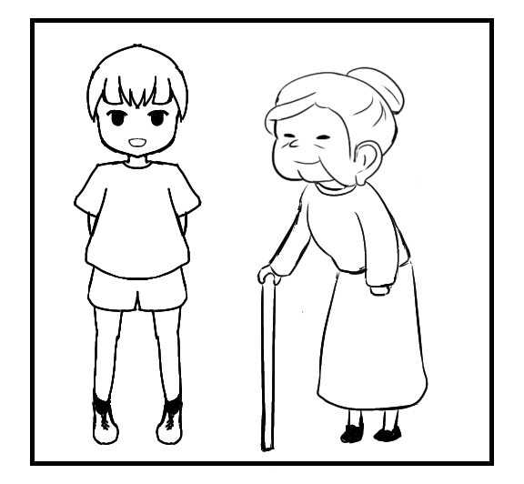 Helping Others Easy Drawings