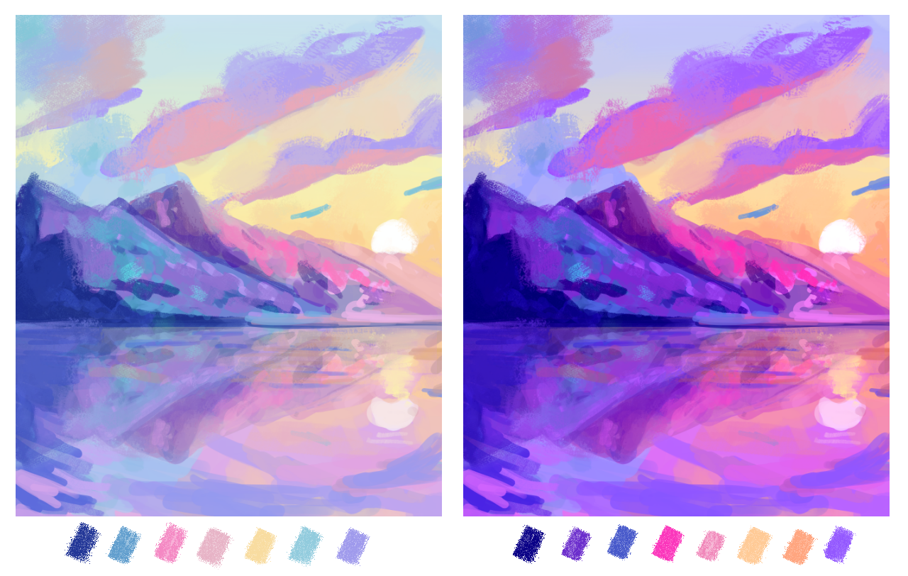 Pintura Con Colores Cálidos Complementarios 16 Ideas De COLORES