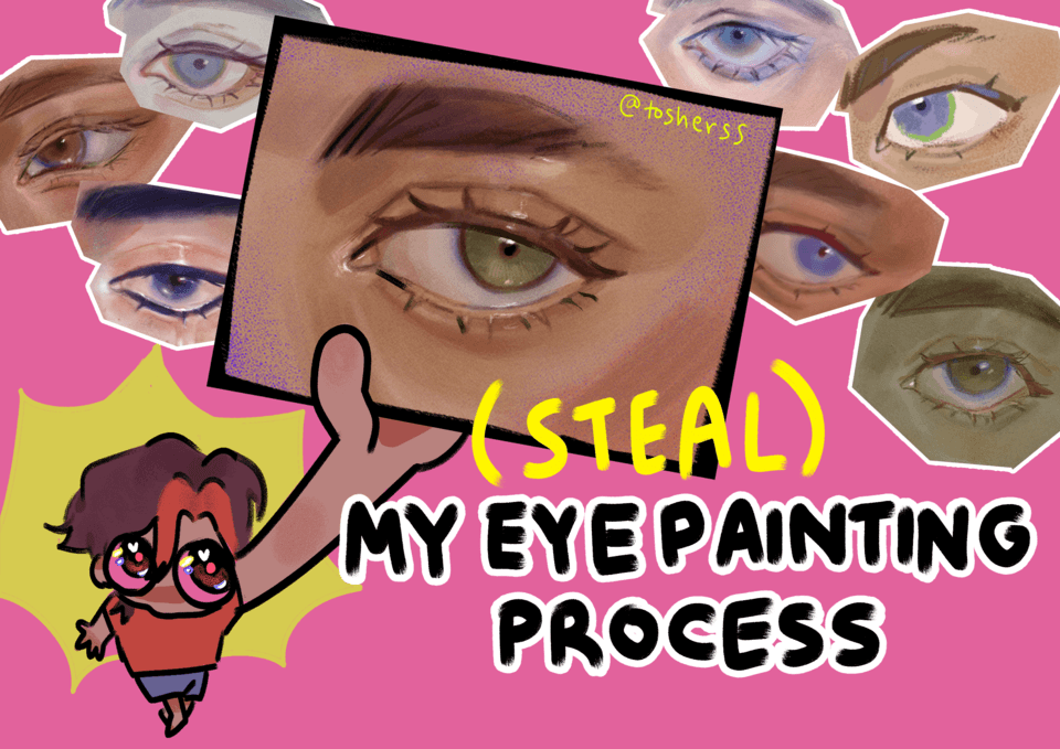 Steal My Eye Painting Process (Follow Along) by tosherss - Make better ...