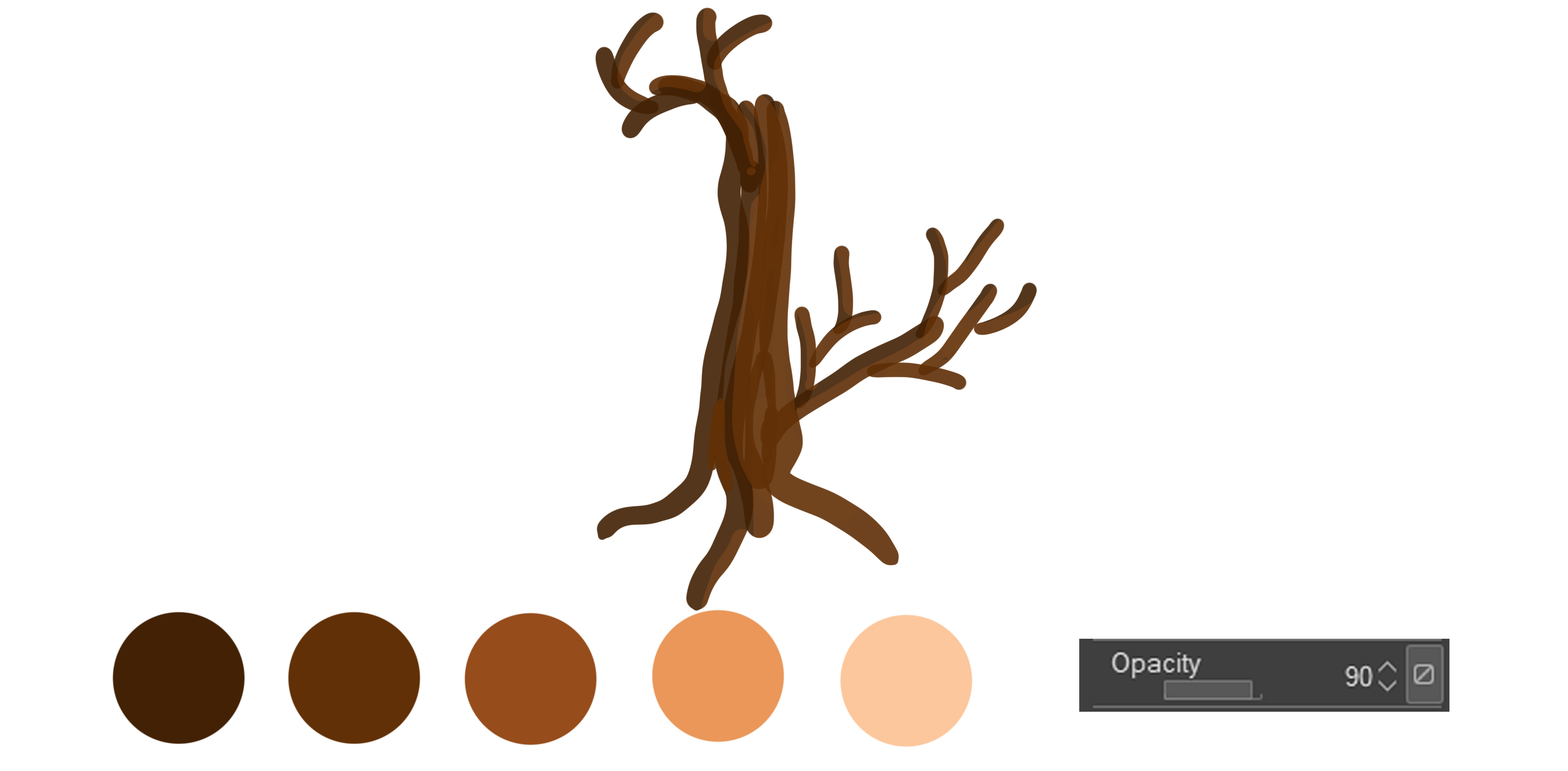 Croquis D'arbres Simples