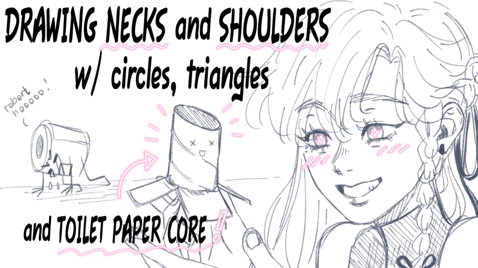 ¡Dibujando cuellos y hombros con círculos, triángulos y papel! por ...
