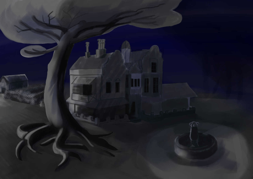 Landscape Traditionaly Drawing with Ink (Night Time) by RissieKind ...