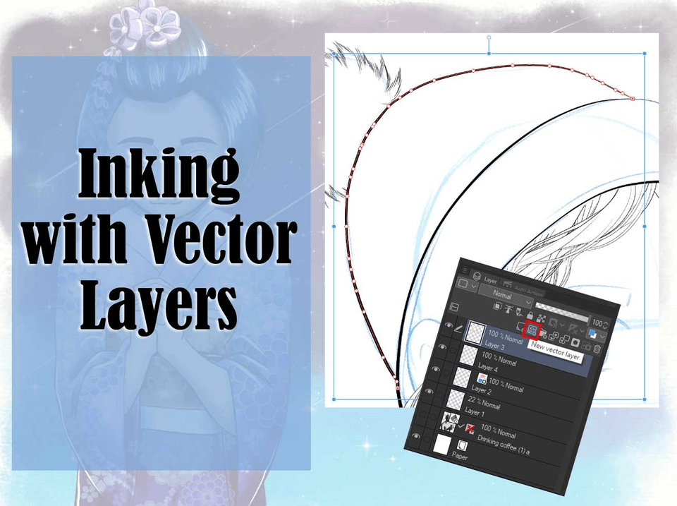 벡터 레이어로 잉크 넣기 by LizStaley - 그림 그리는 요령 | CLIP STUDIO TIPS