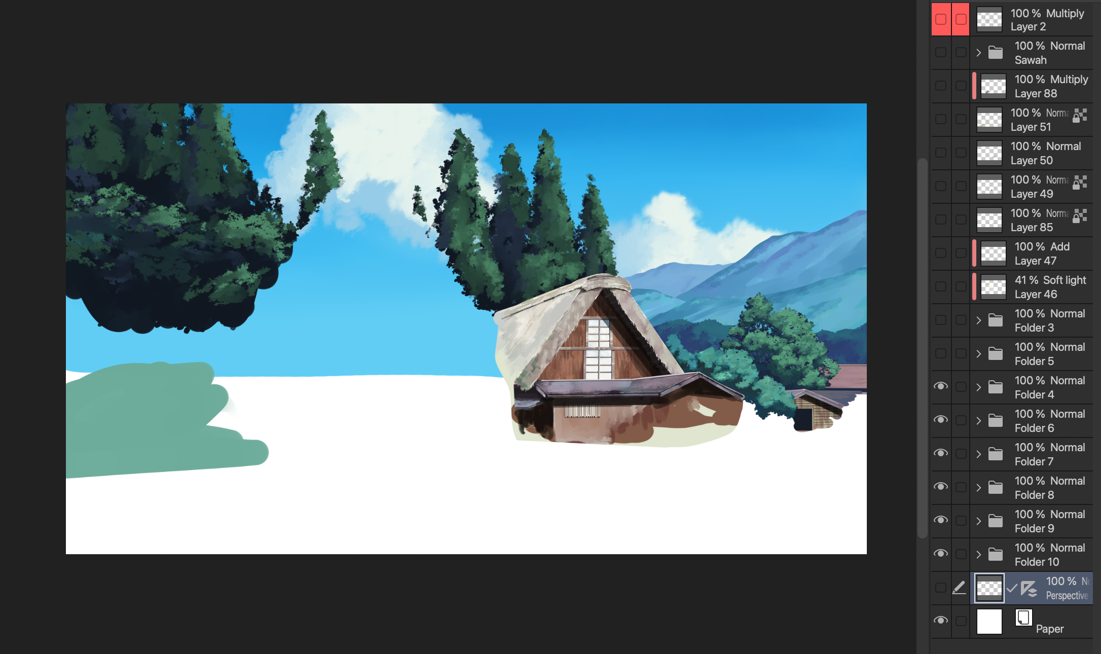 如何繪製和為日本風景背景動漫上色 「Drawing Tutorial #8」 by RizaDraws - 繪圖小技巧 | CLIP STUDIO TIPS