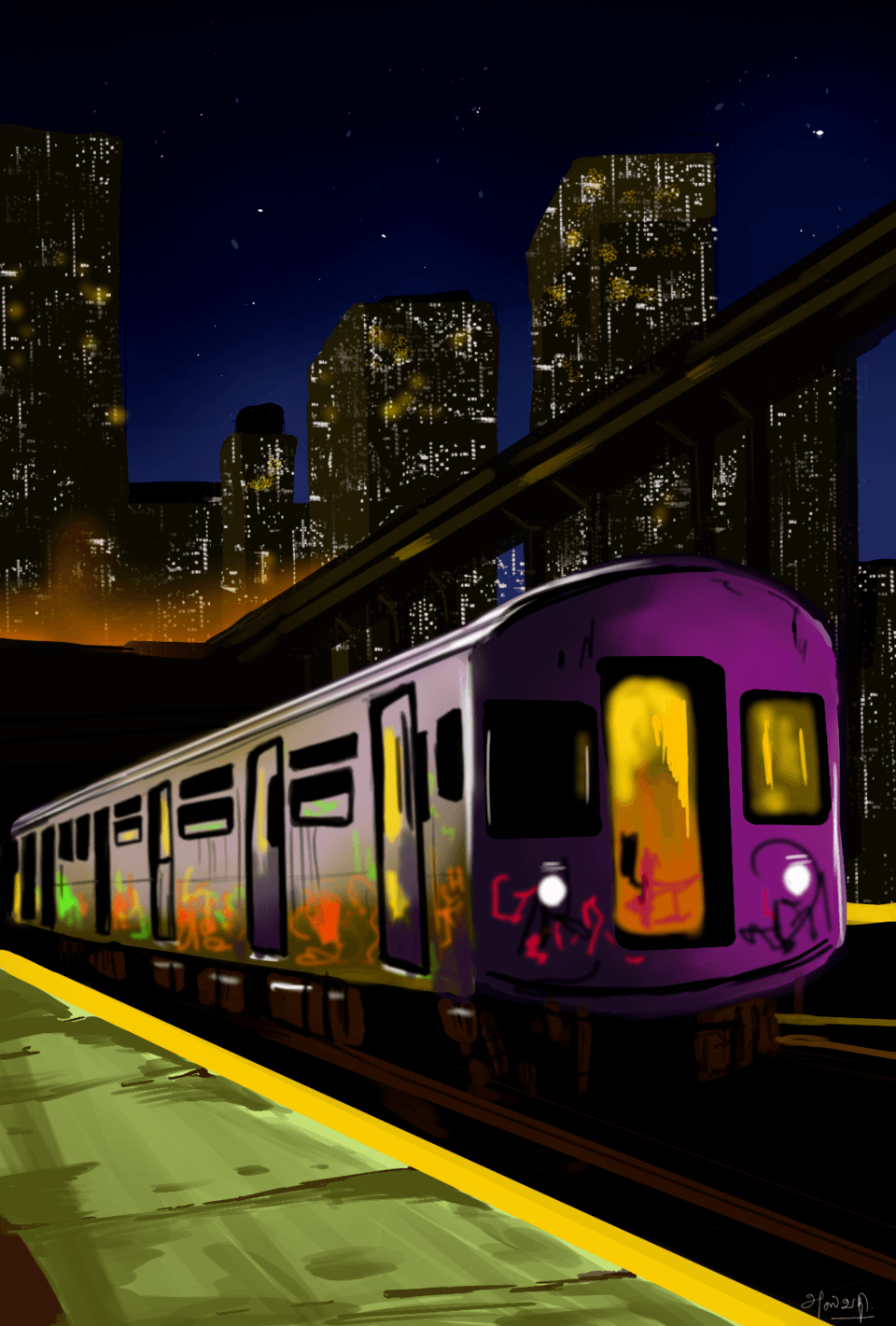 Paint CYBERPUNK Landscapes by Ashi777 - Make better art | CLIP STUDIO TIPS