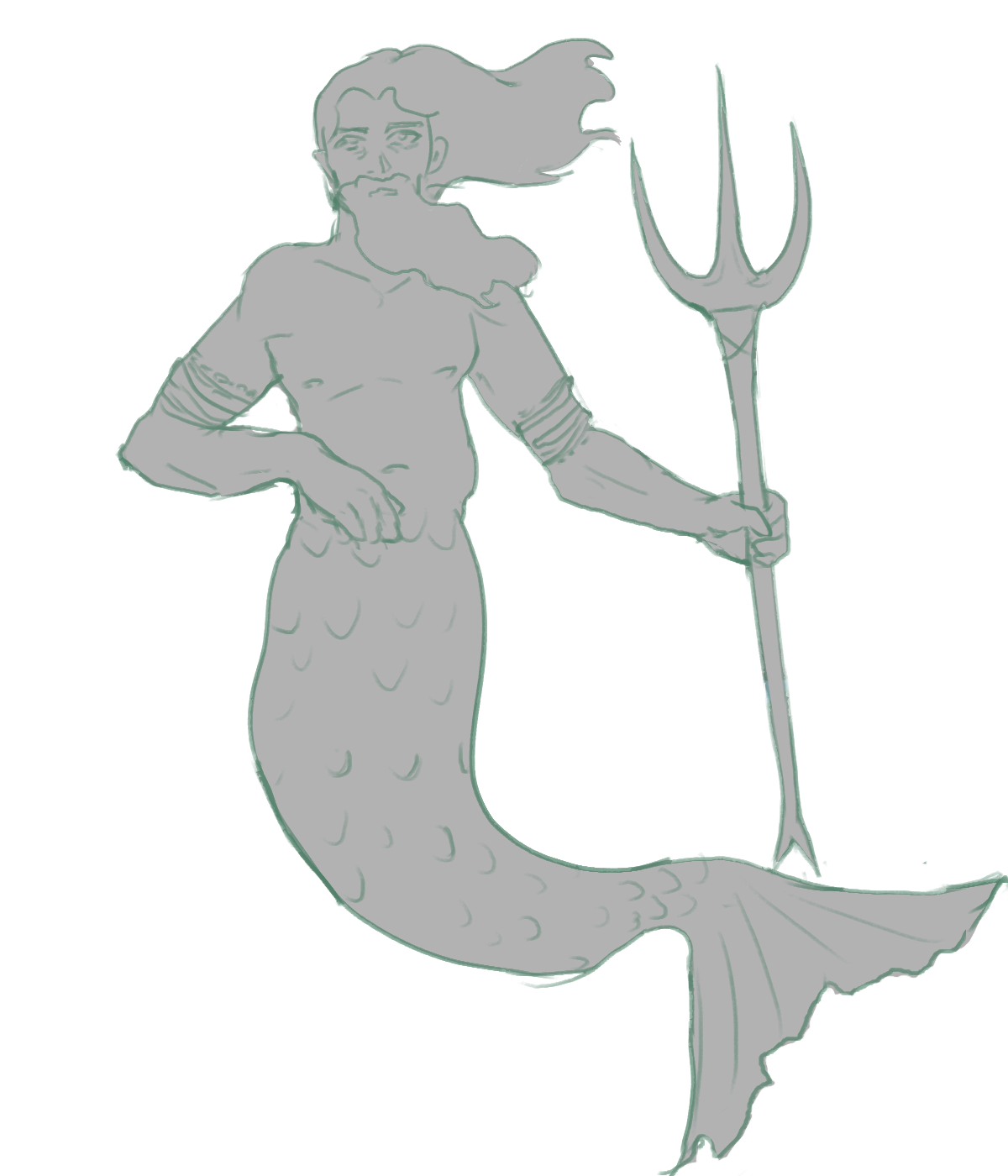 Human Animal Hybrid Drawing
