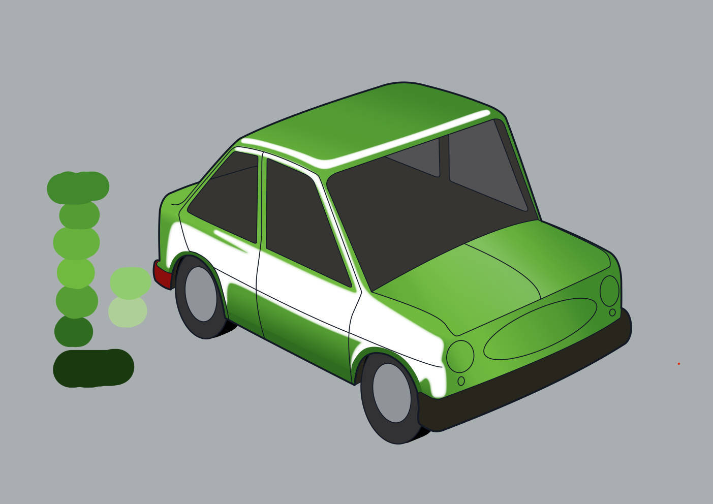 CARTOON CAR USING VECTORS AND GRADIENTS by Manleonardo - Make better ...