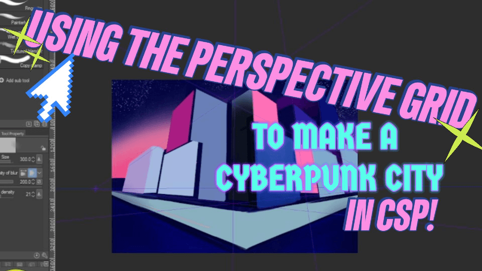 Cyberpunk City at Night using the Perspective Grid! “ClipStudioTips2025 ...