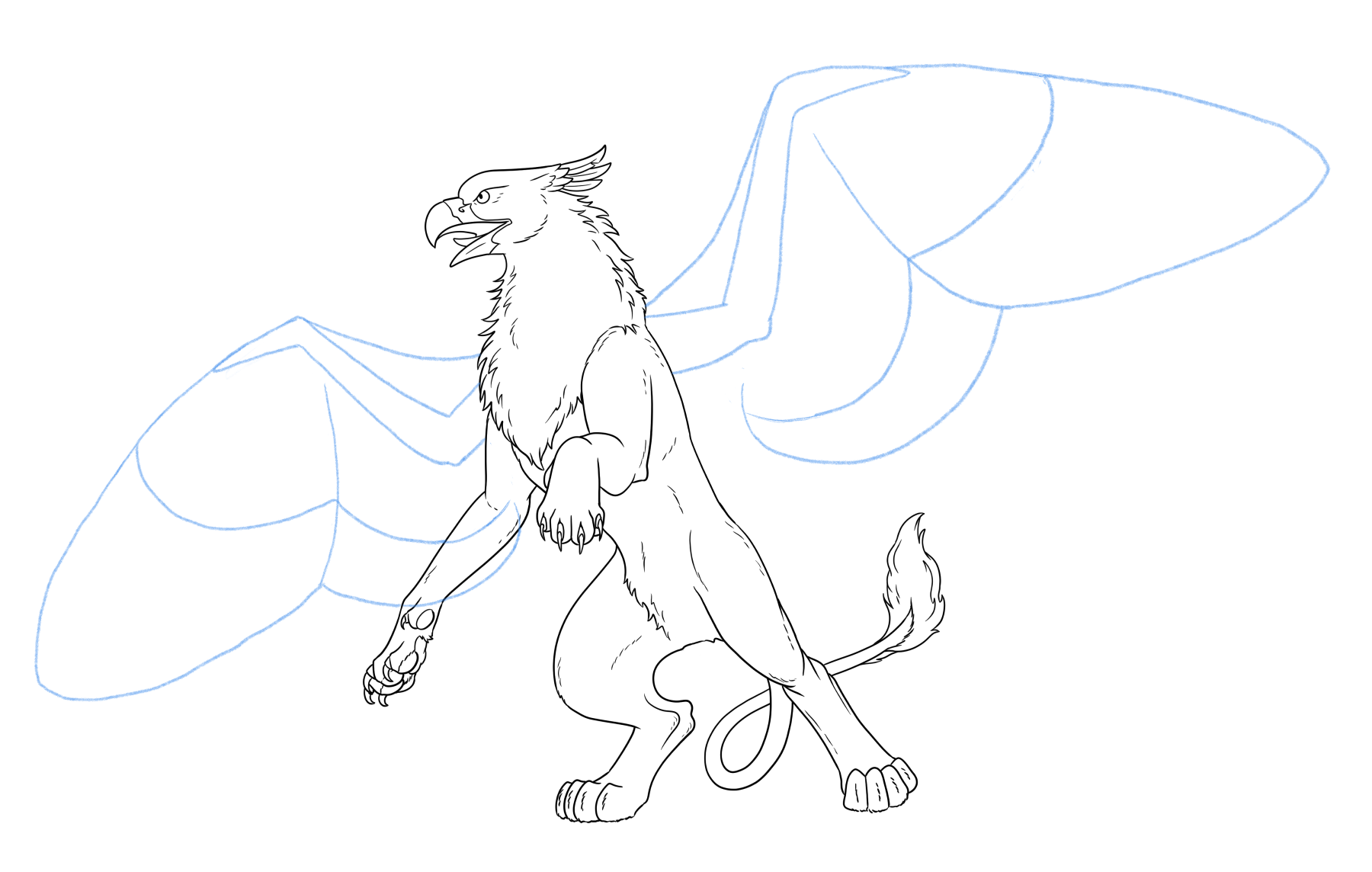 Wolf Drawings In Pencil With Wings