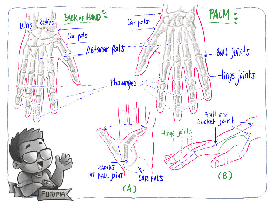 Interlaced Hands Drawing