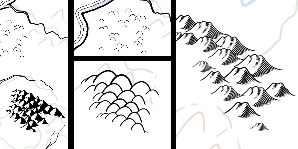 How To Draw Mountain Ranges On A Map